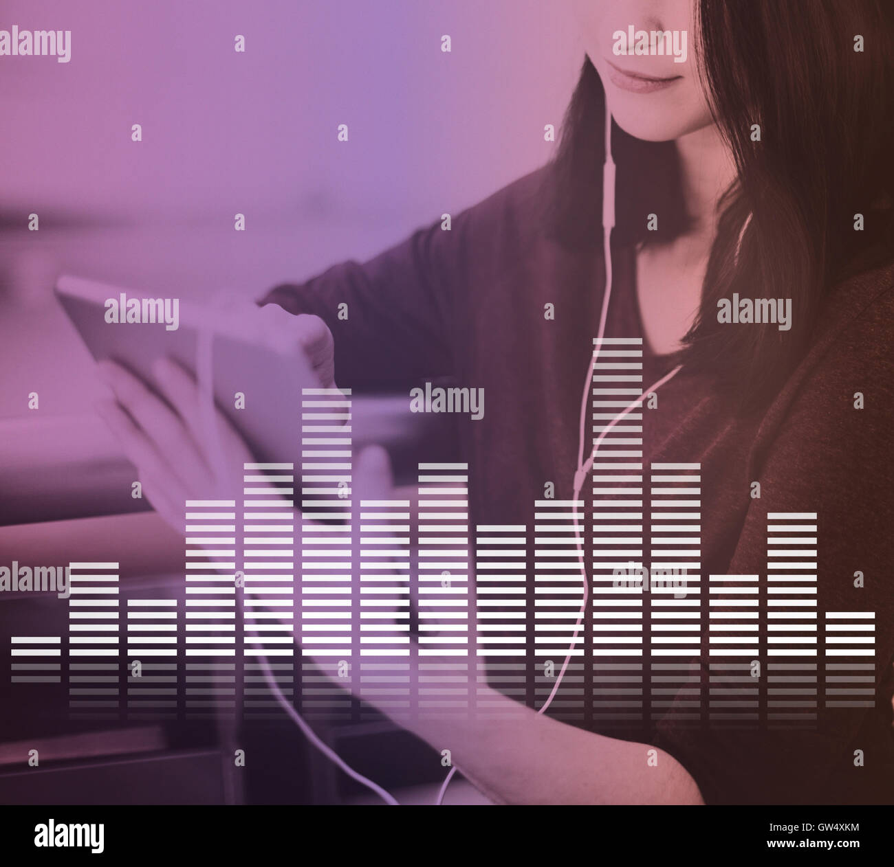 Audio Digital Equalizer Music Tunes Sound Wave Graphic Concept Stock ...