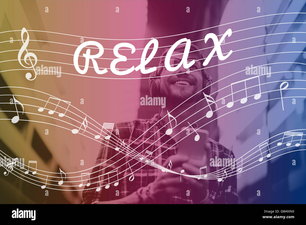 Melody Music Note Rhythm Graphic Concept Stock Photo - Alamy