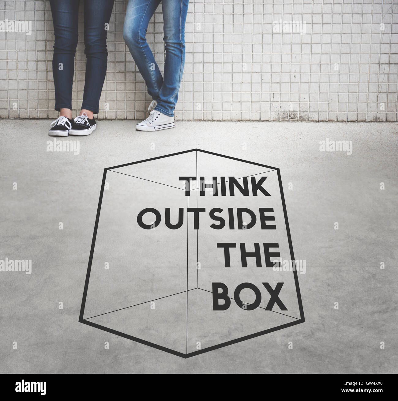 Thinking Out Of The Box Concept Stock Photo - Alamy