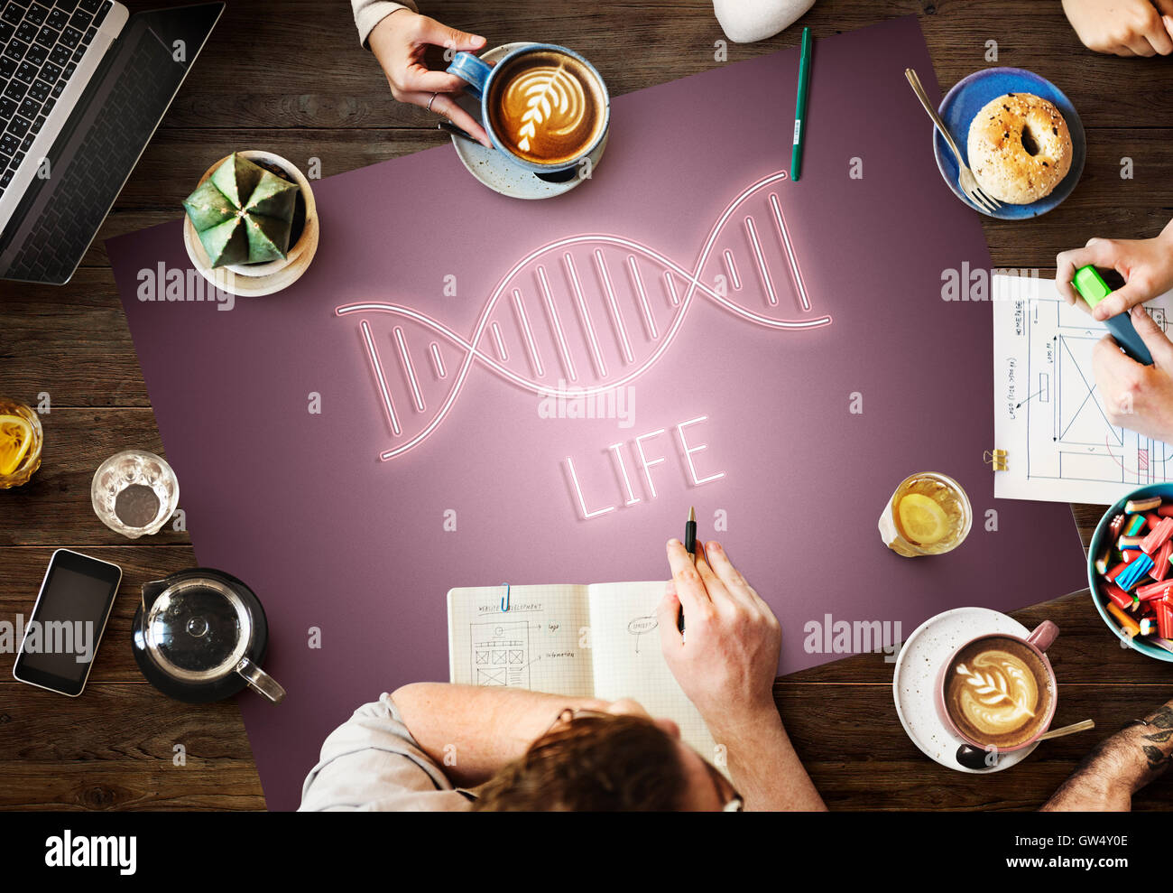 DNA Helix Life Science Graphic Concept Stock Photo - Alamy