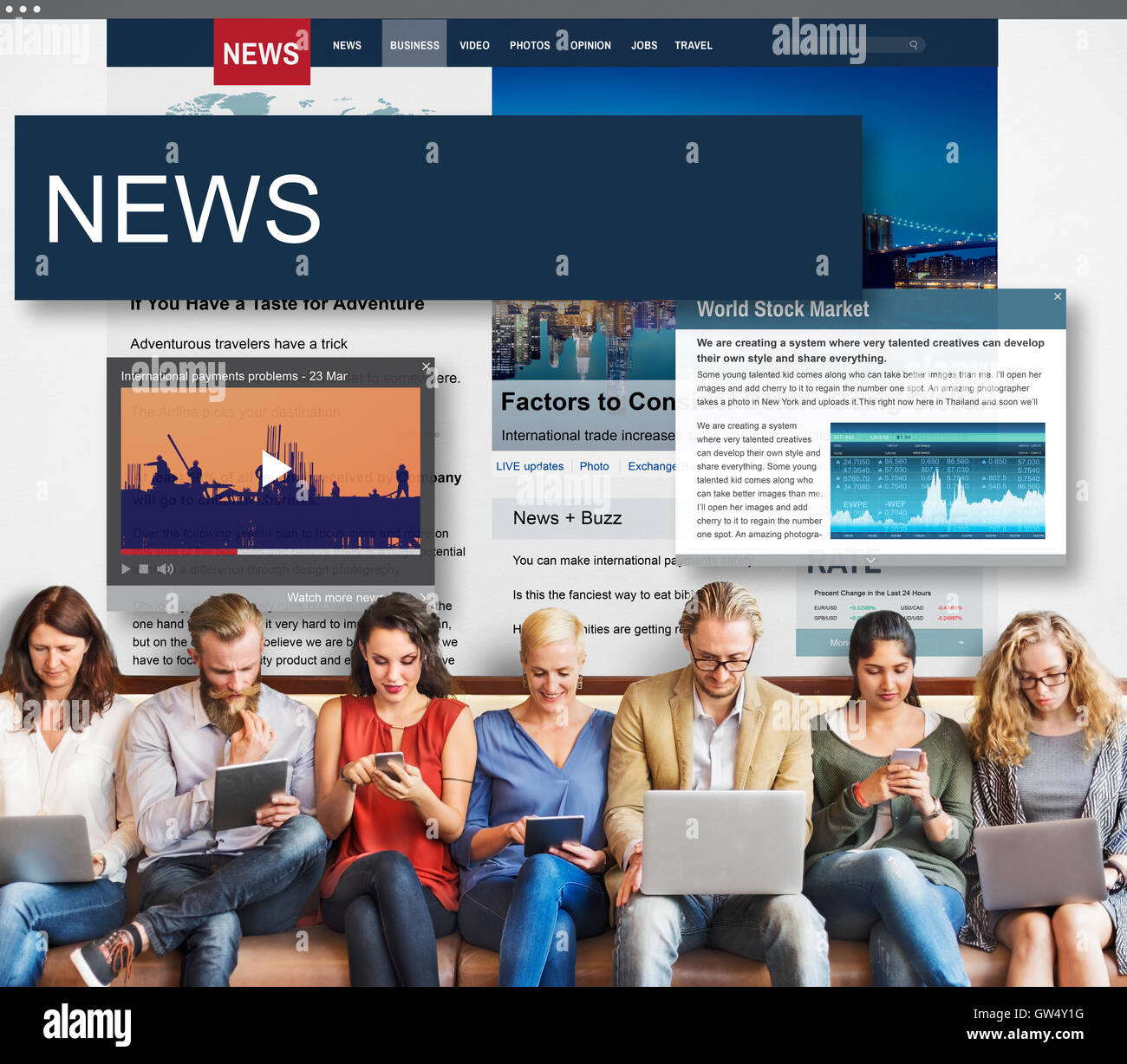 Update Trends Report News Flash Concept Stock Photo - Alamy
