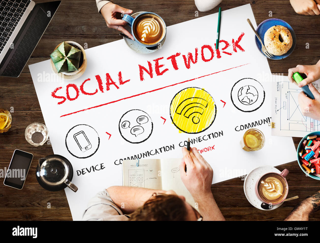 Internet Multimedia Technology Networking Concept Stock Photo - Alamy