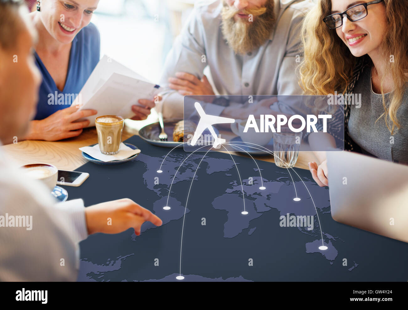 Flight Ticket Booking Destination Journey Concept Stock Photo - Alamy