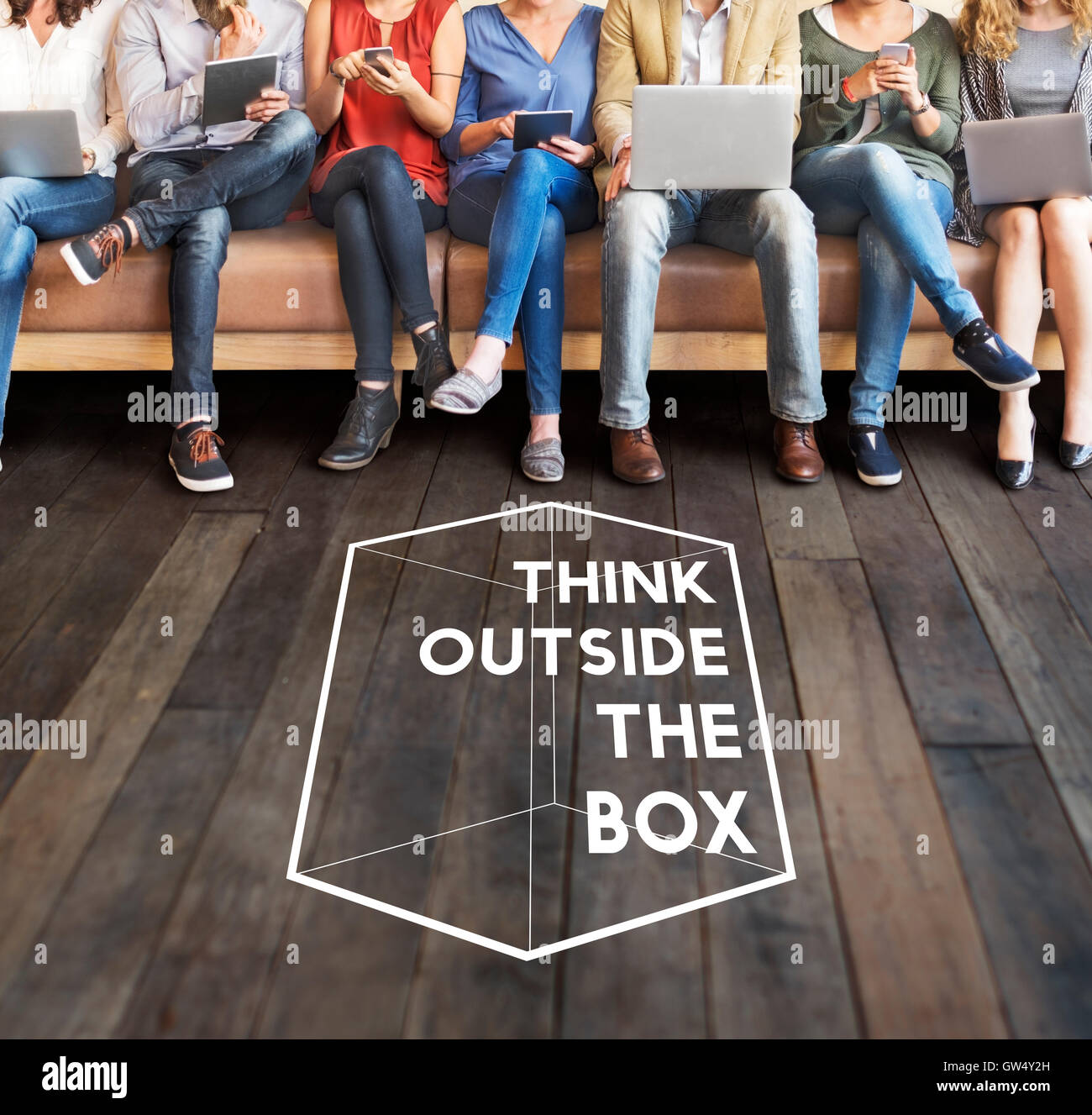 Thinking Out Of The Box Concept Stock Photo - Alamy