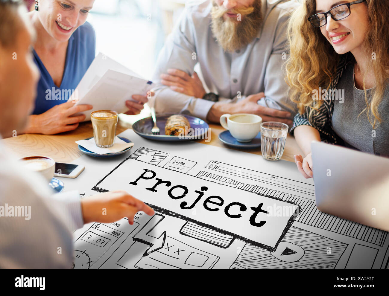 Project Idea Website Scheme Plan Concept Stock Photo - Alamy