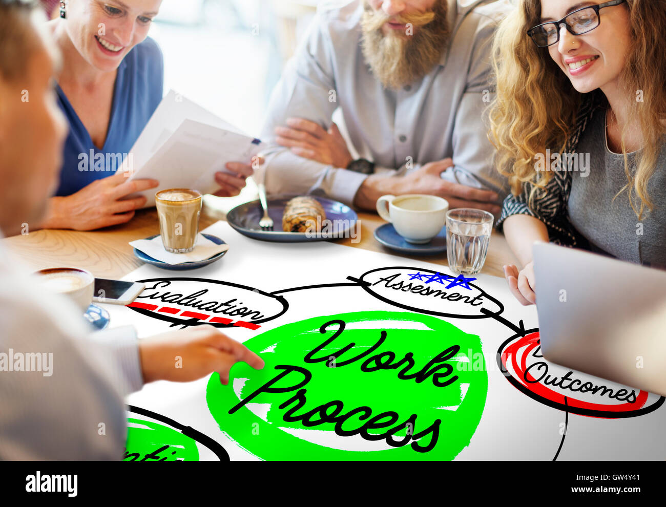 Work Process Plan Diagram Efficiency Concept Stock Photo - Alamy
