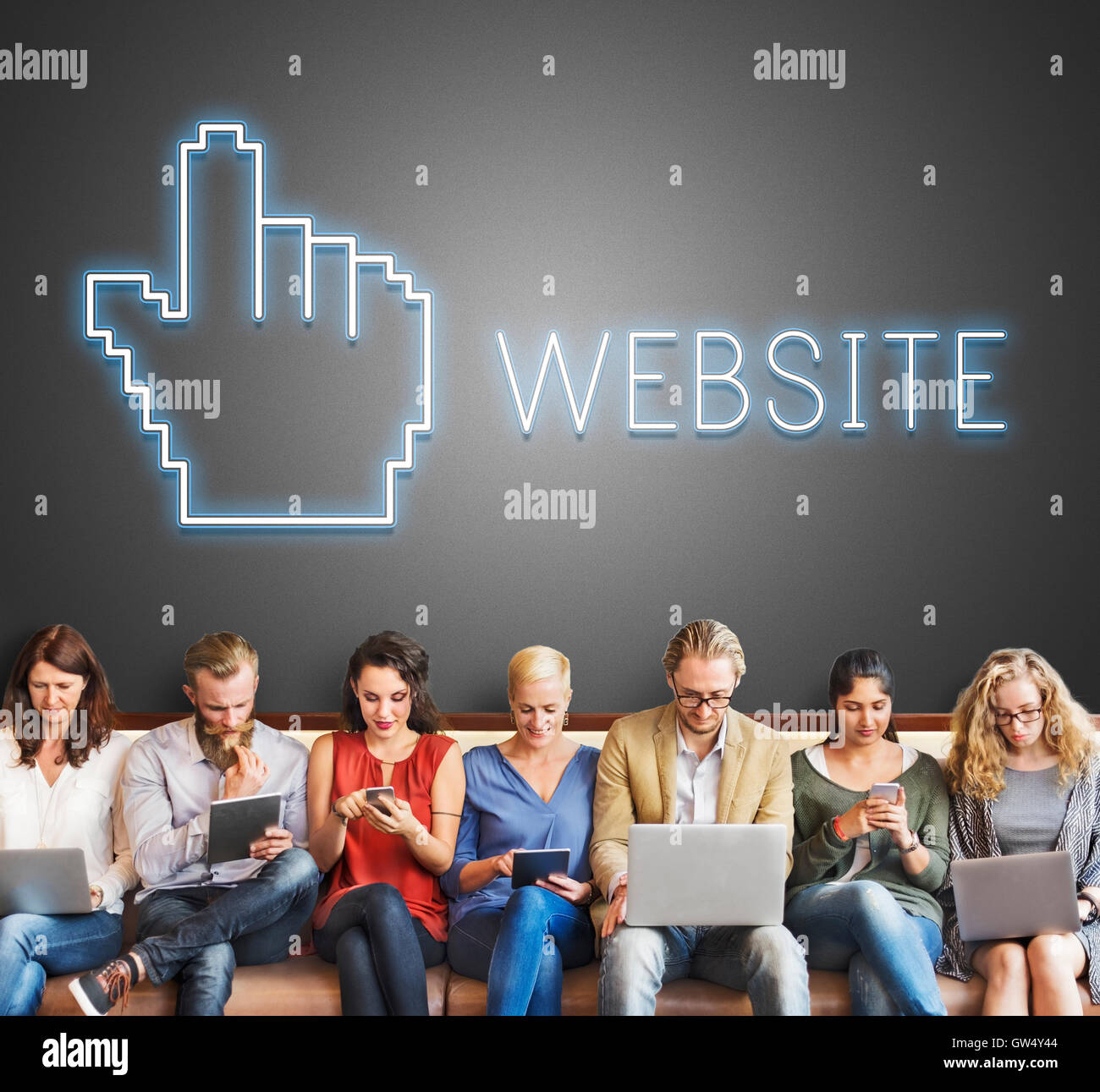 Website Mouse Cursor Click Pixel Concept Stock Photo - Alamy