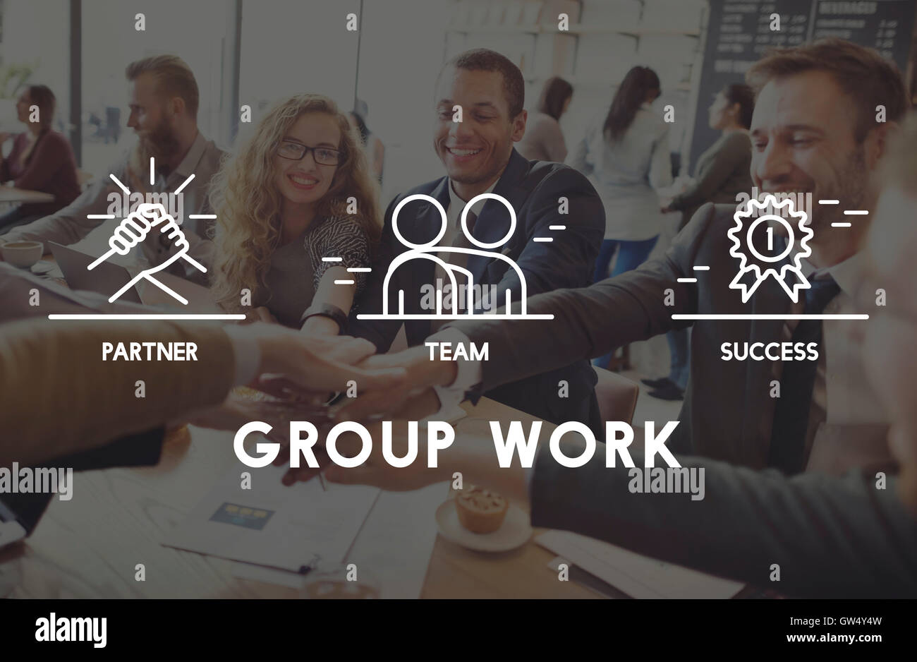 Group Team Work Organization Concept Stock Photo - Alamy