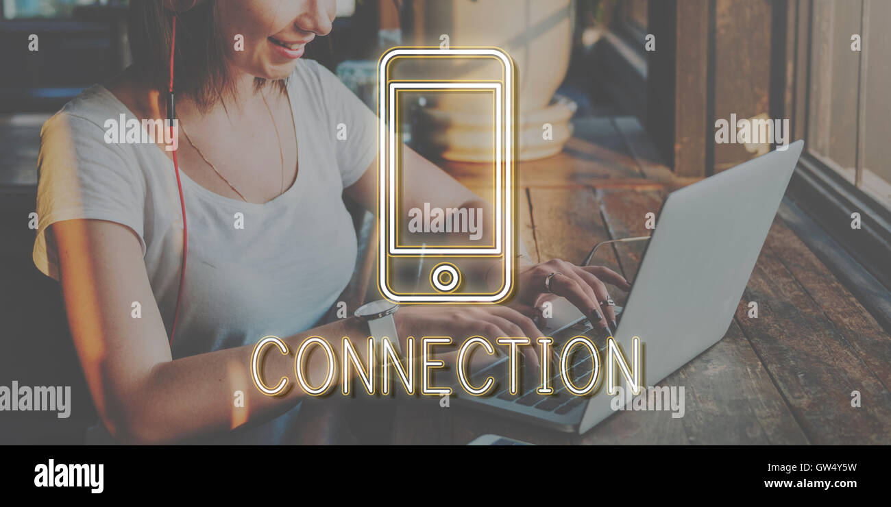 Communication Connected Mobility Graphic Concept Stock Photo - Alamy