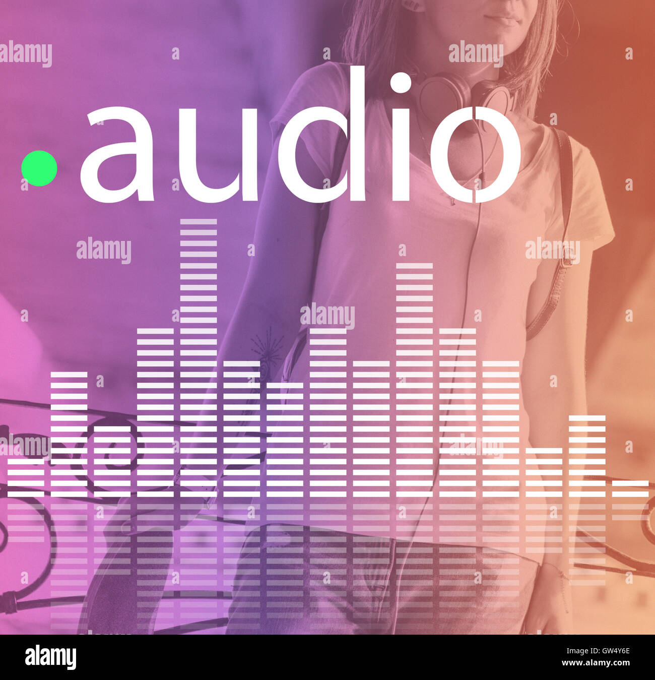 Audio Digital Equalizer Music Tunes Sound Wave Graphic Concept Stock ...