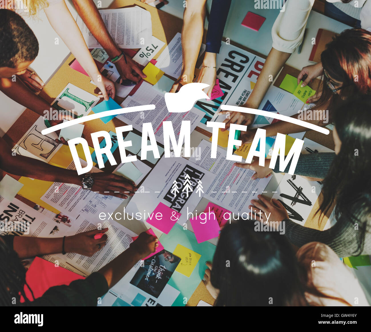 Dream Team Collaboration Togetherness Association Concept Stock Photo ...