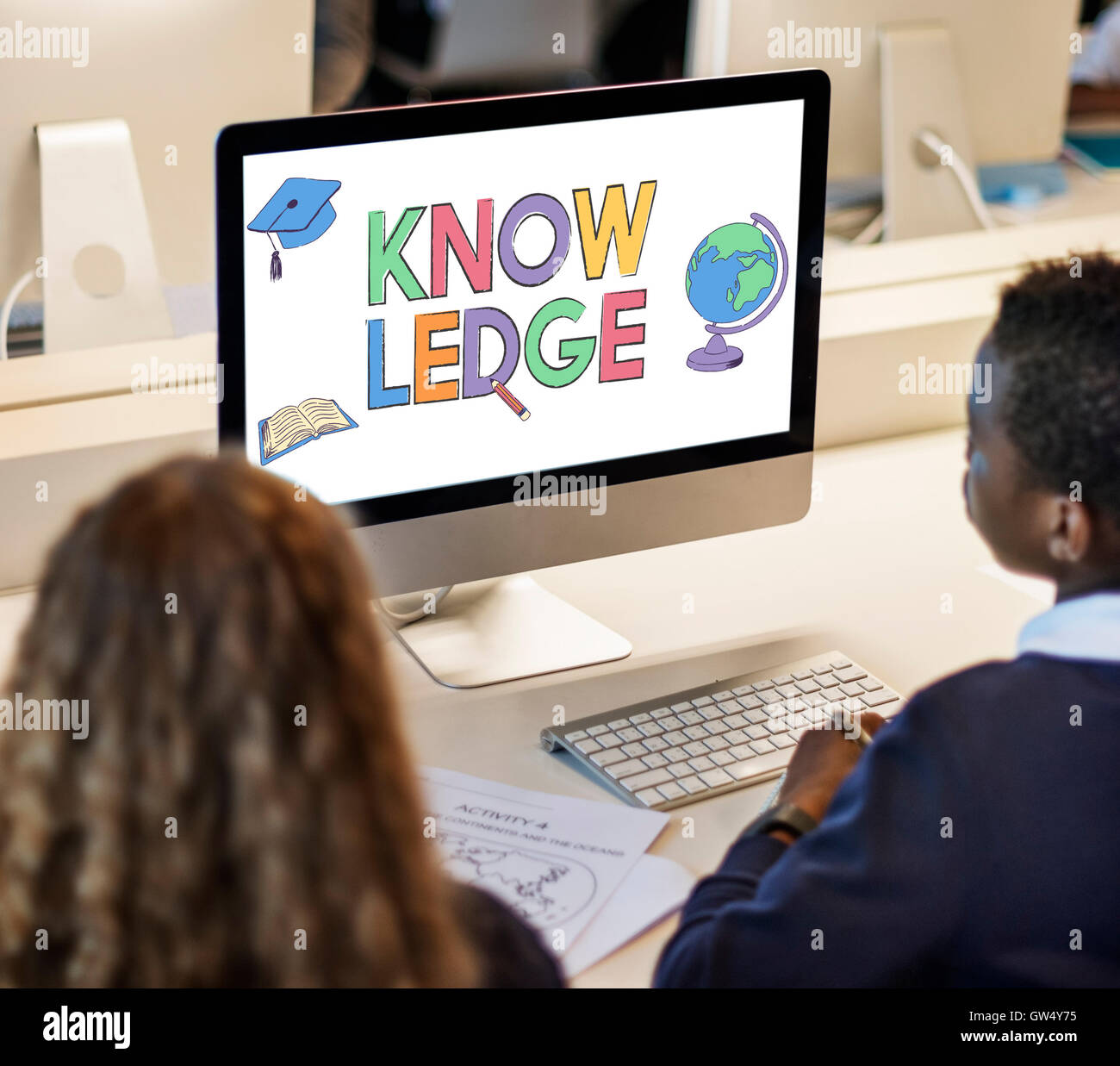 School Academic Learning Kids Graphic Concept Stock Photo - Alamy