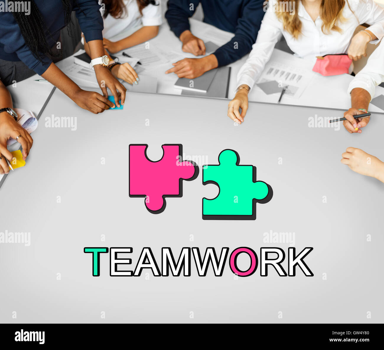 Teamwork Alliance Collaboration Connection Concept Stock Photo - Alamy