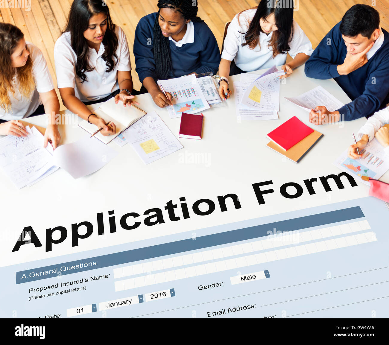 Application Form Information Employment Concept Stock Photo - Alamy
