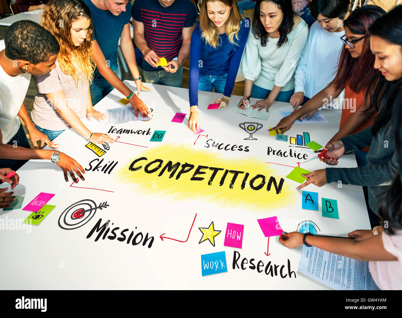 Competition Goal Aim Success Development Concept Stock Photo - Alamy