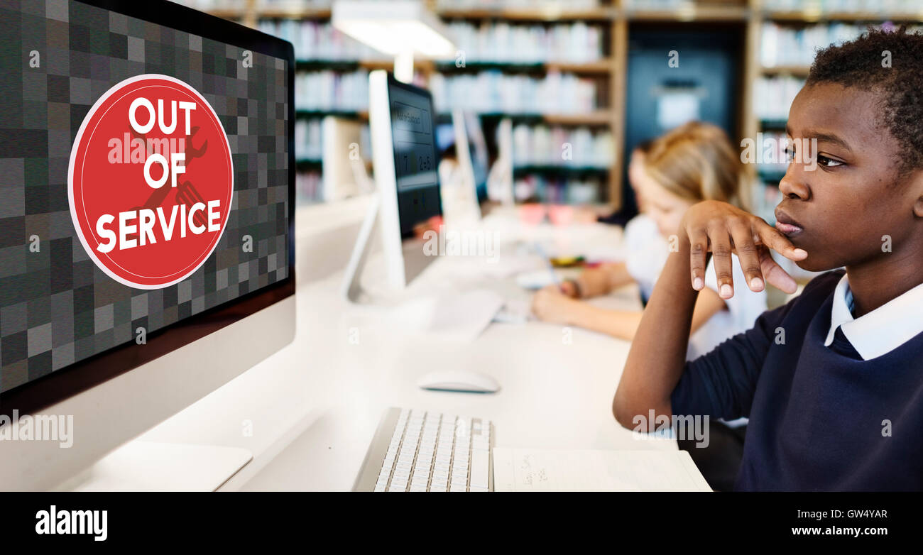 Out Of Service Sign Graphic Concept Stock Photo - Alamy
