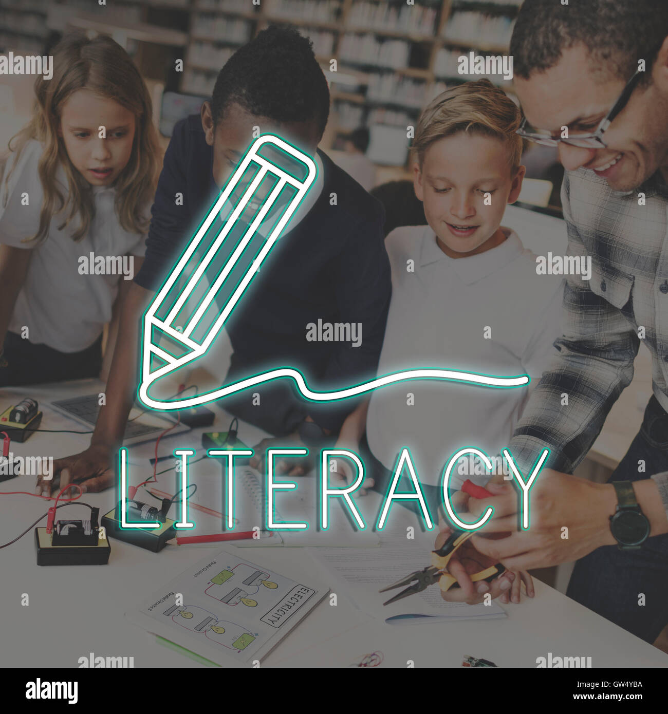 Kids learning icon hi-res stock photography and images - Alamy