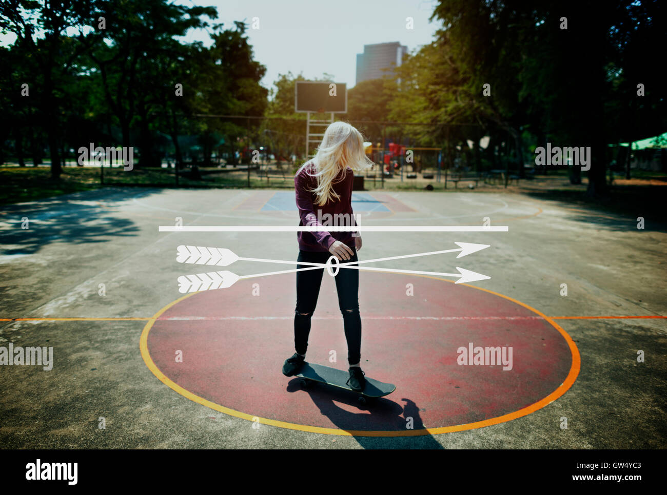 Arrow Goals Target Accuracy Purpose Copy Space Concept Stock Photo - Alamy