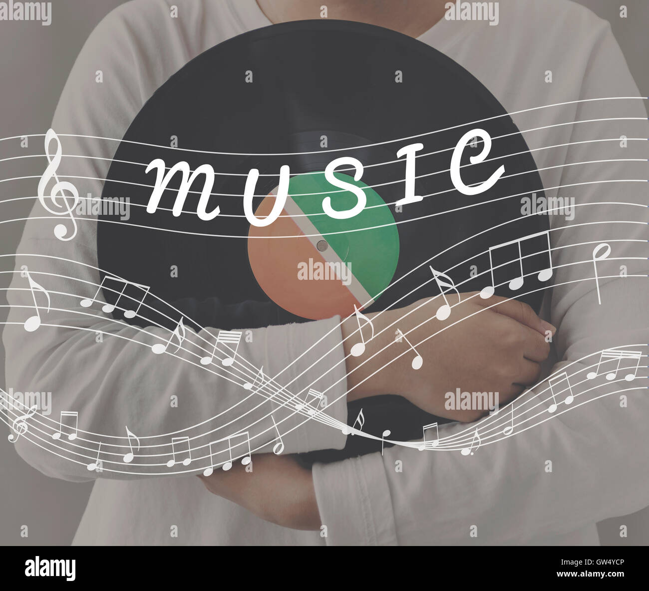 Music Note Art of Sound Instrumental Concept Stock Photo - Alamy