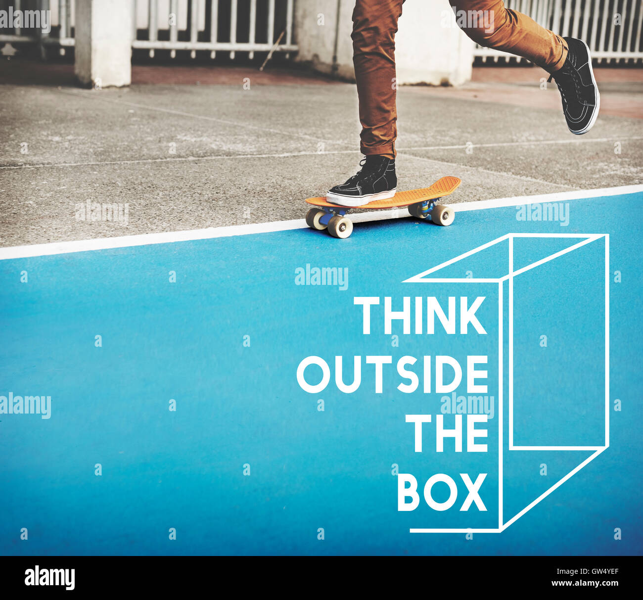 Thinking Out Of The Box Concept Stock Photo - Alamy