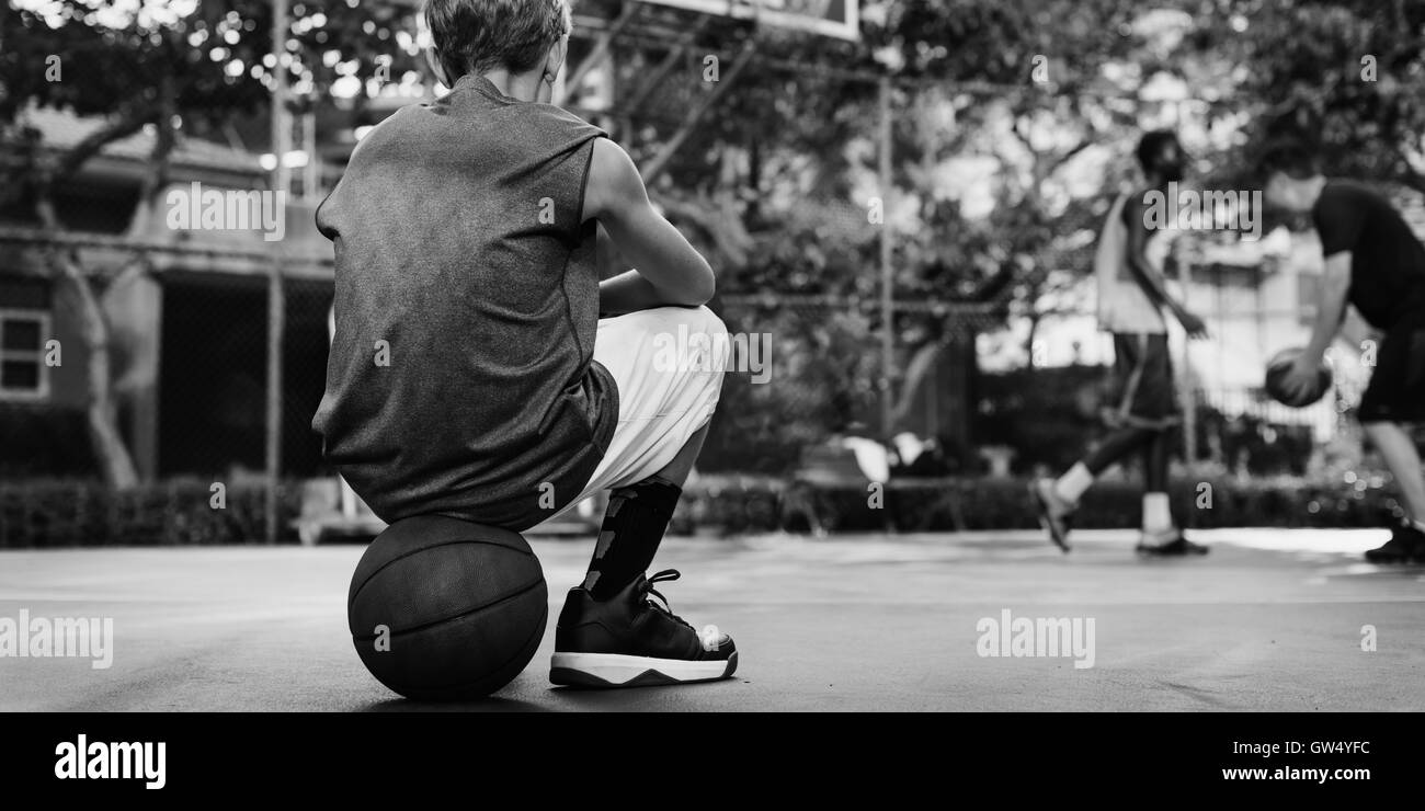 Basketball Player Athlete Exercise Sport Rest Concept Stock Photo - Alamy