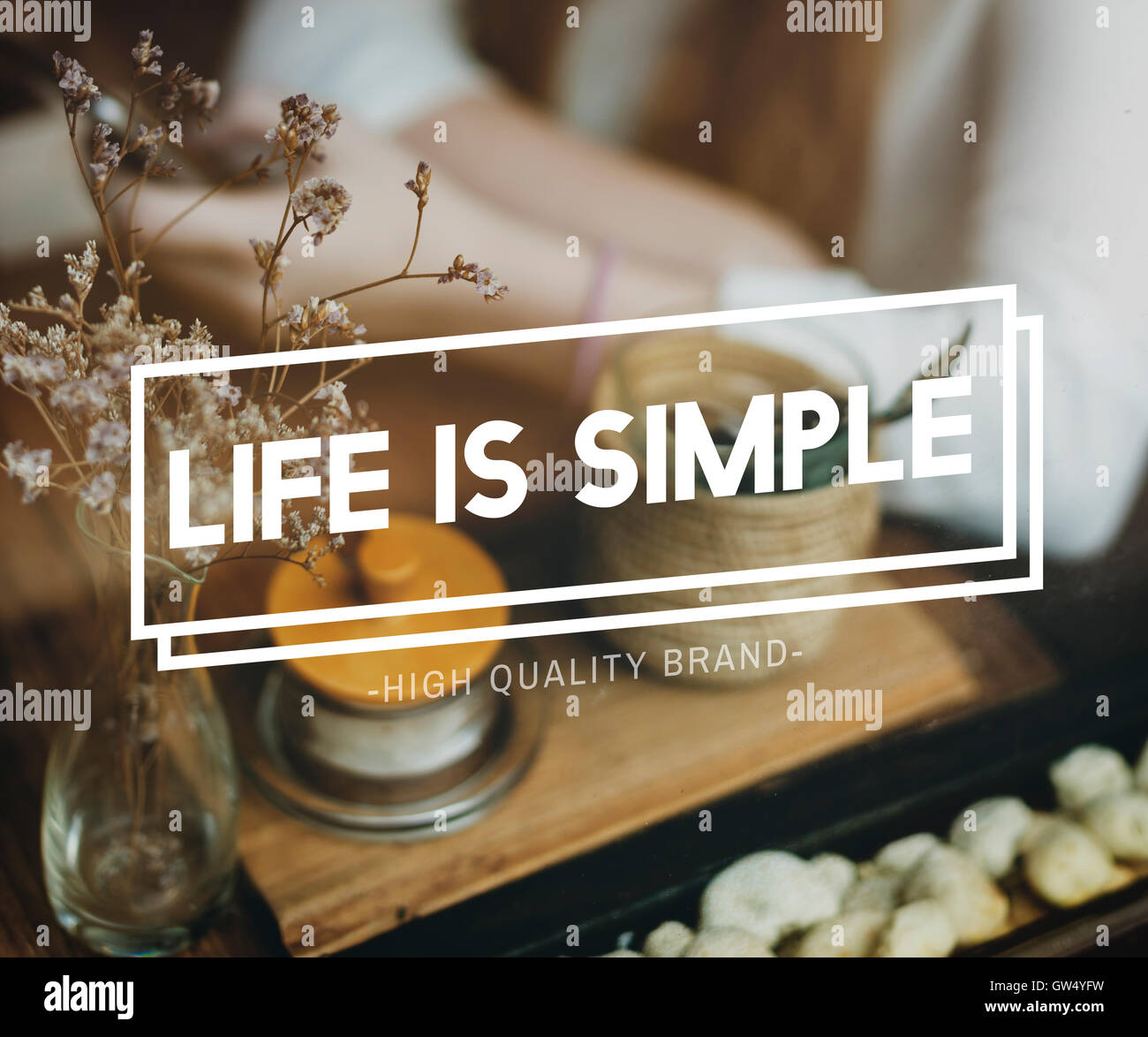 Life is Simple Mind Balance Live Enjoy Simplicity Concept Stock Photo ...