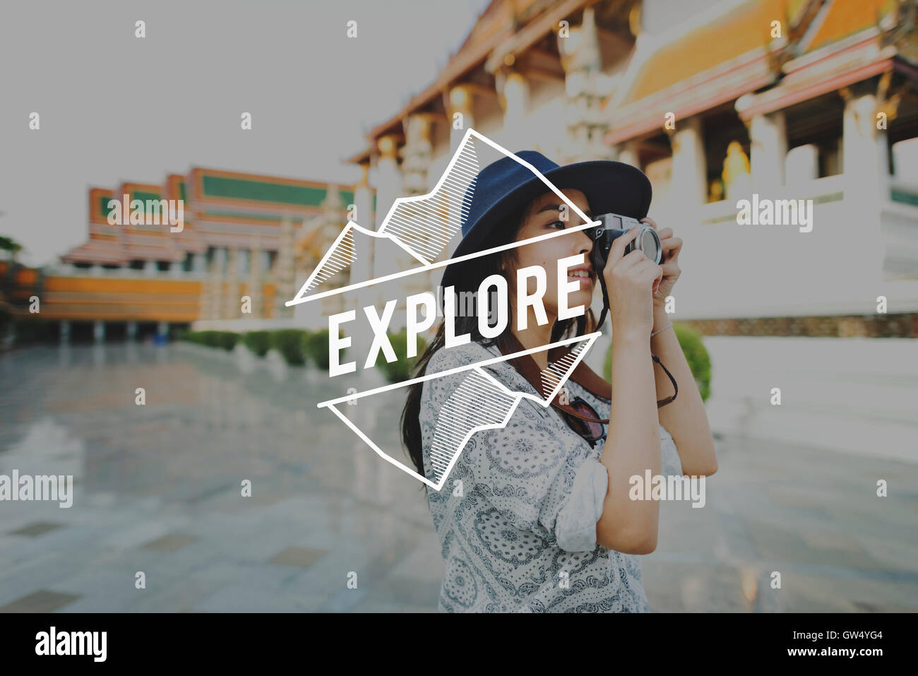 Explore Journey Travel Aspiration Concept Stock Photo - Alamy