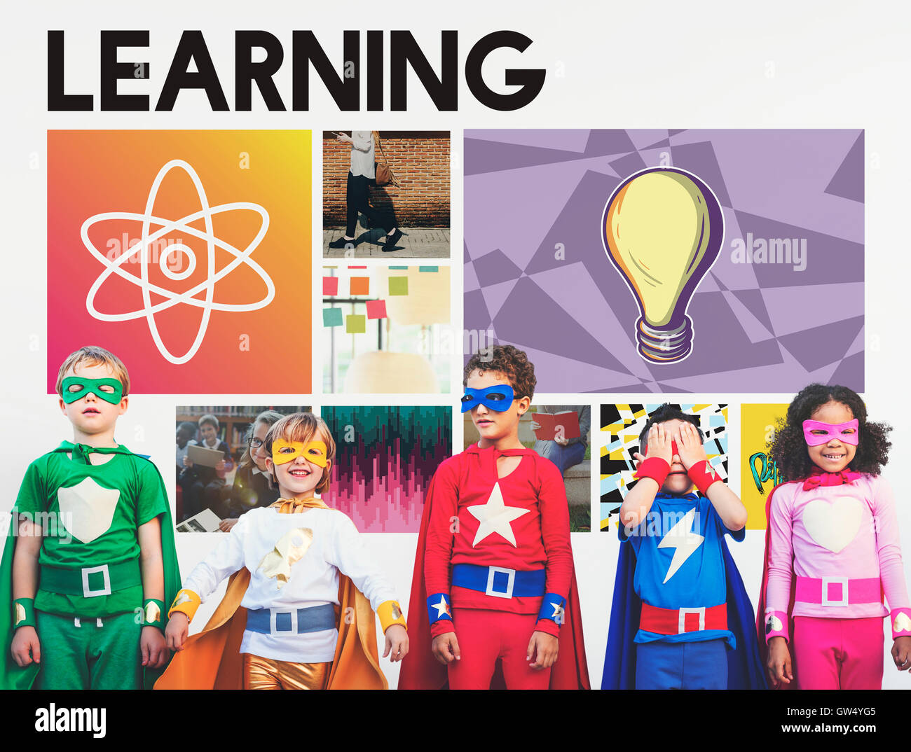 Acedemic Knowledge Learning Literacy Graphic Concept Stock Photo - Alamy