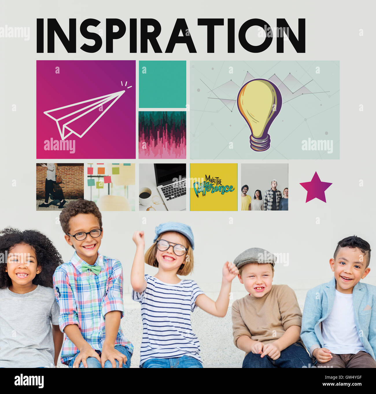 Ideas Imagination Inspiration Thoughts Graphic Concept Stock Photo - Alamy