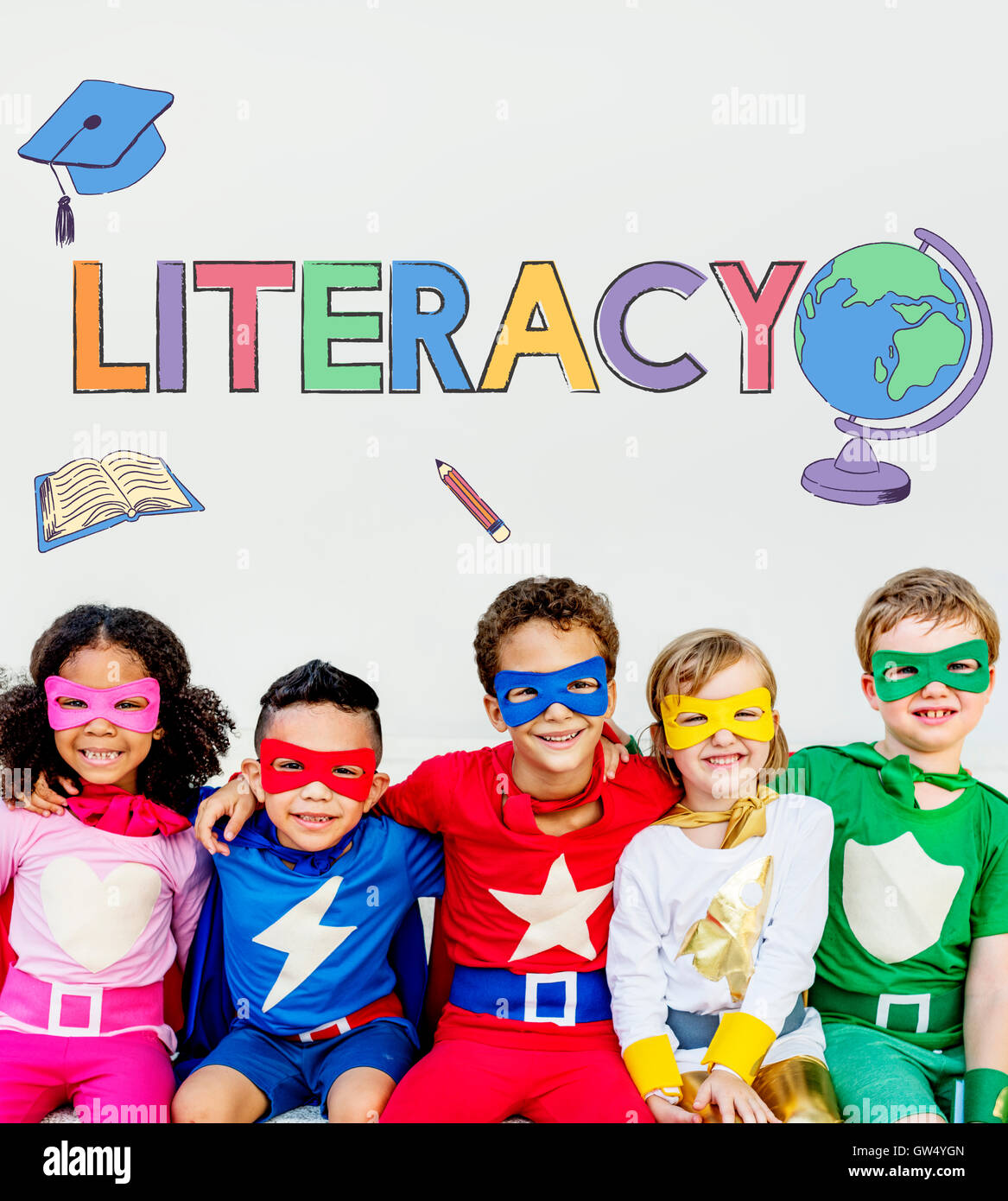 School Academic Learning Kids Graphic Concept Stock Photo - Alamy