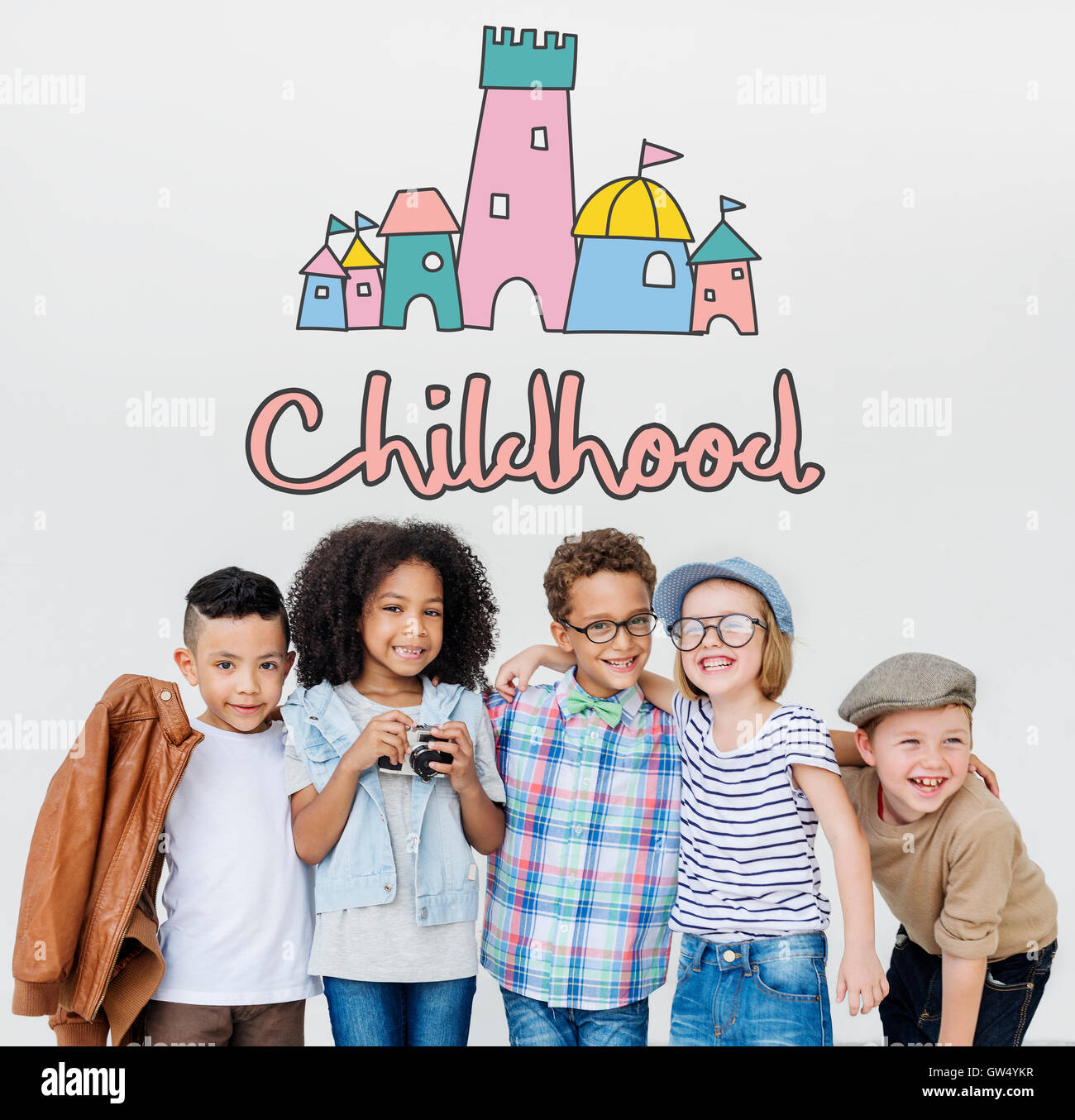 Childhood Children Palace Castle Graphic Concept Stock Photo - Alamy