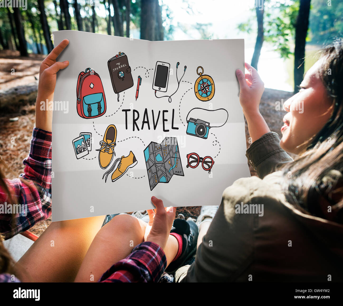 Map with destination hi-res stock photography and images - Alamy