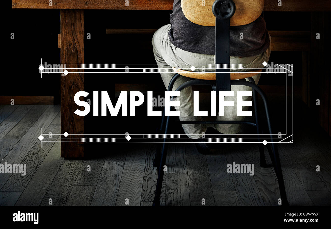 Simple Life Relax Work Space Word Concept Stock Photo - Alamy