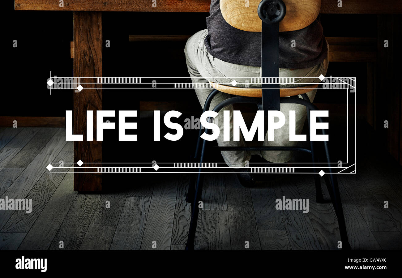 Life Is Simple Relax Work Space Word Concept Stock Photo - Alamy
