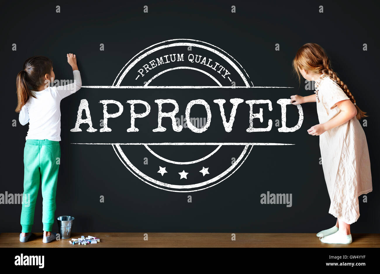 Approved Certified Business Stamp Concept Stock Photo - Alamy
