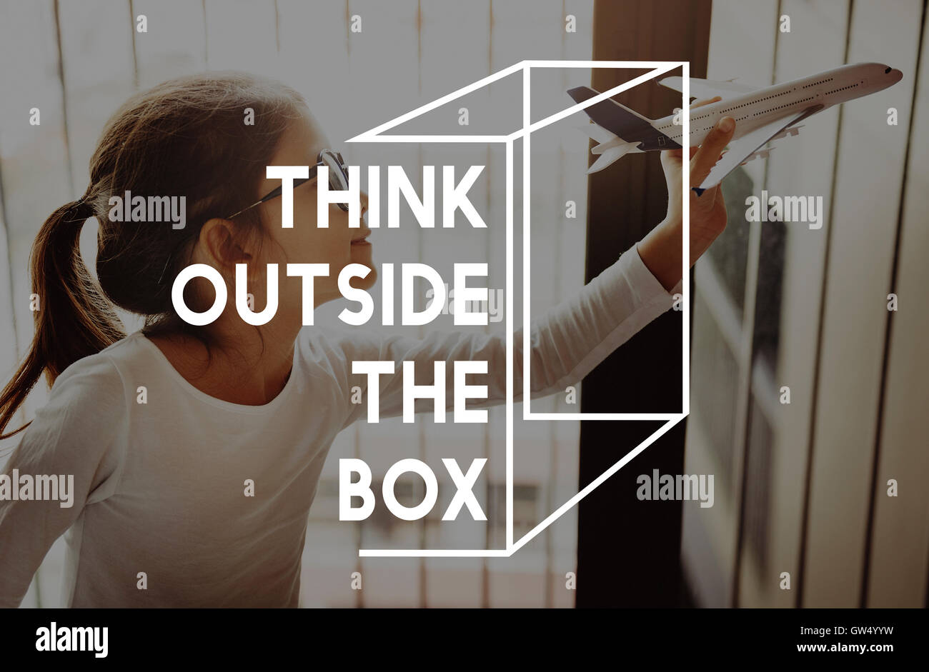 Thinking Out Of The Box Concept Stock Photo - Alamy