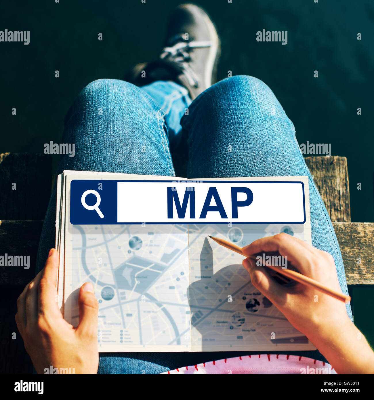 Map of route hi-res stock photography and images - Alamy