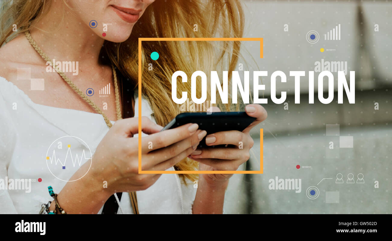 Communication Connection Digital Technology Networking Concept Stock ...