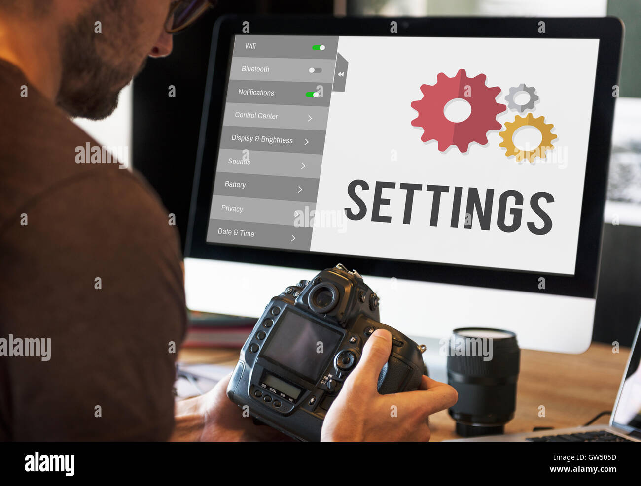Settings Tools Setup System Concept Stock Photo - Alamy
