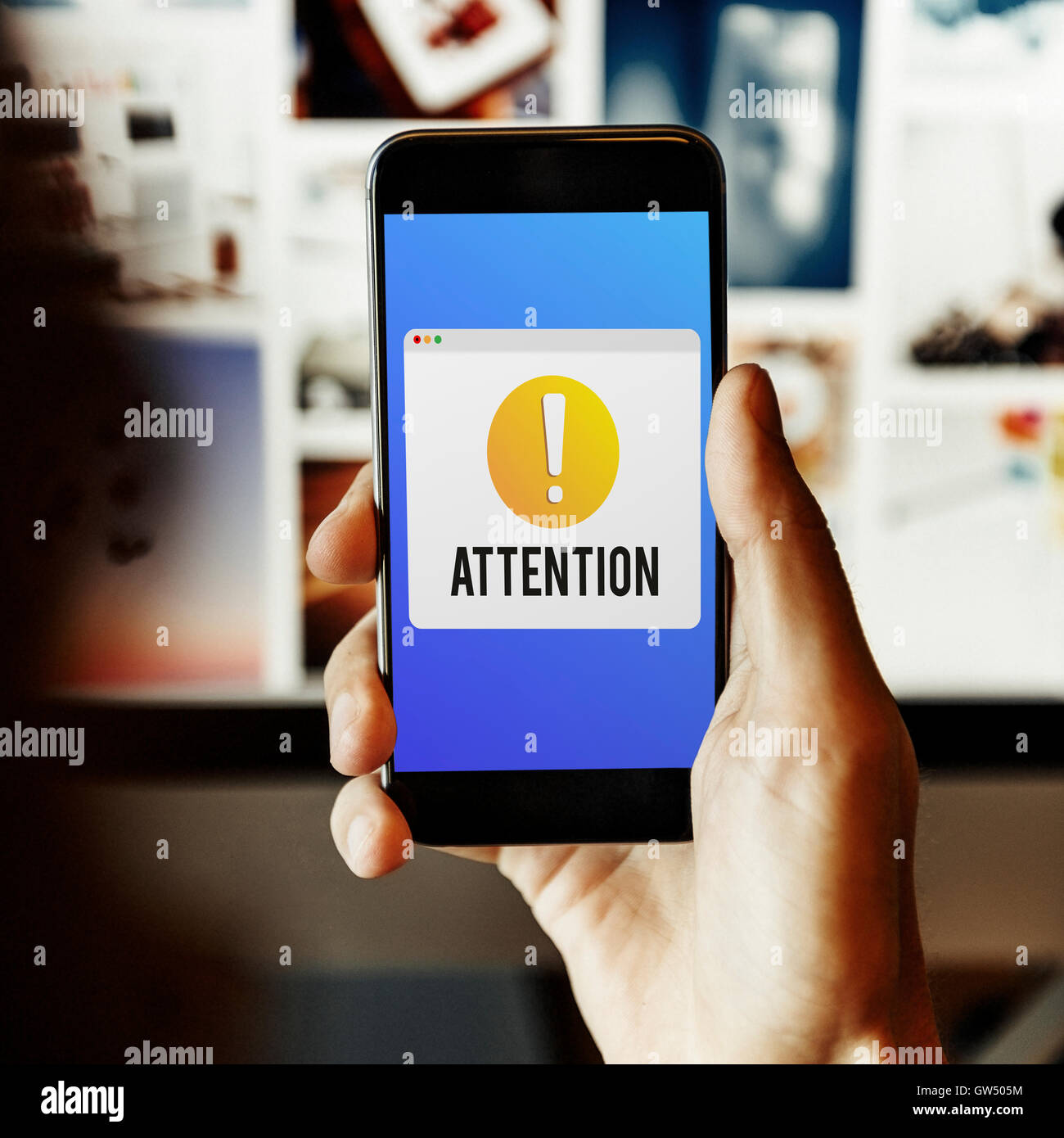 Attention Alert Exclamation Point Concept Stock Photo - Alamy