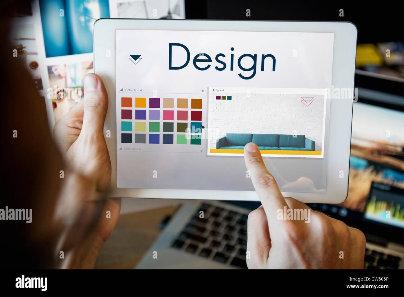 Design Choose Color Palette Graphic Concept Stock Photo - Alamy