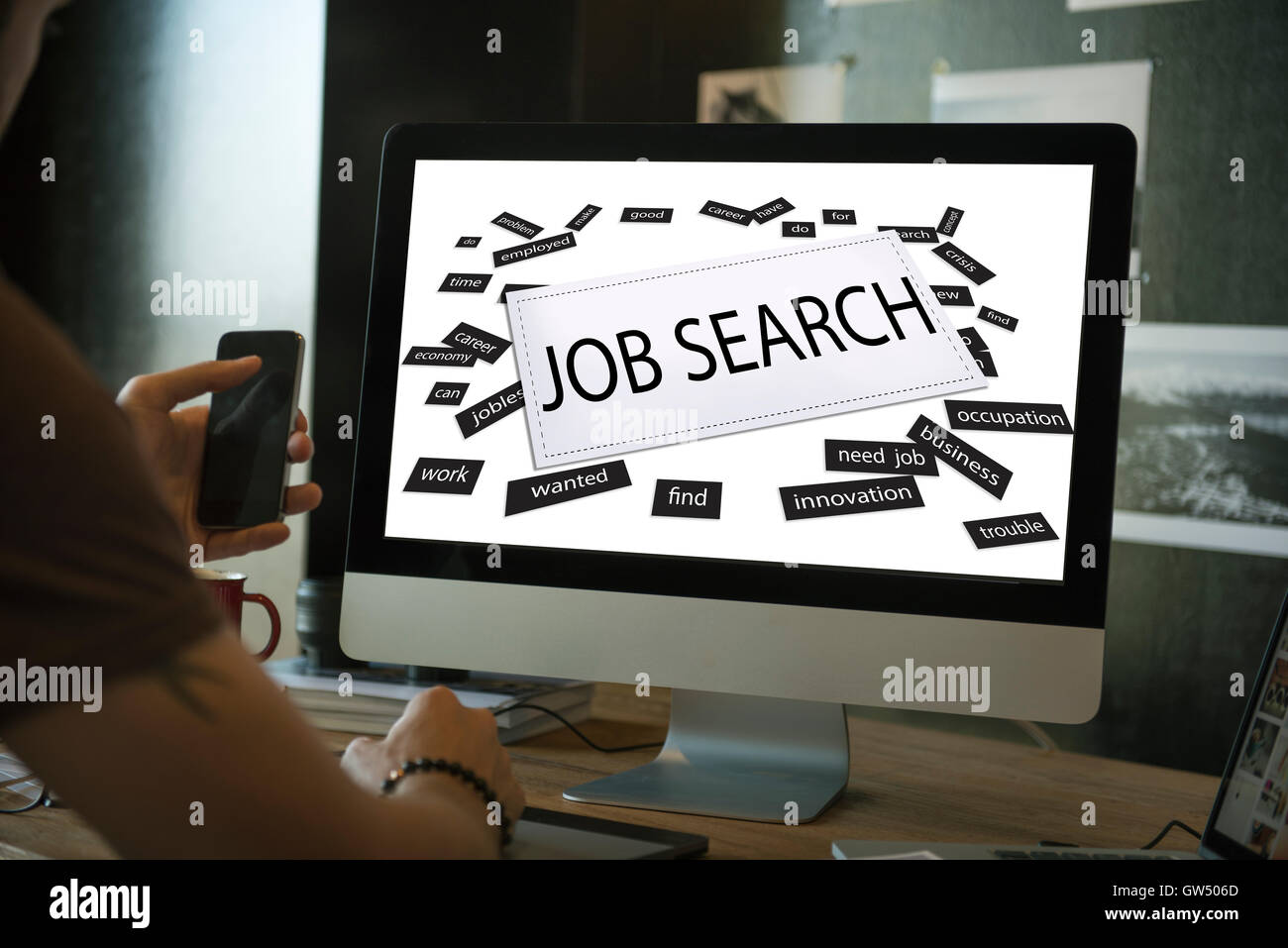 Job Search Human Resources Employment Concept Stock Photo - Alamy