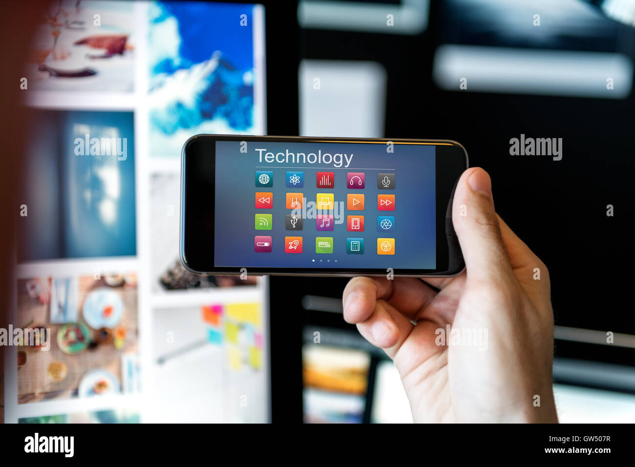 Application Connection Digital Internet Graphic Concept Stock Photo - Alamy
