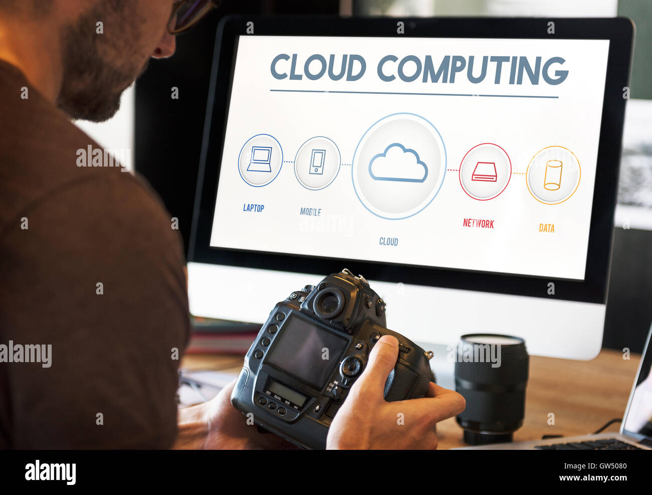 Cloud Computing Data Digital Storage Graphic Concept Stock Photo - Alamy