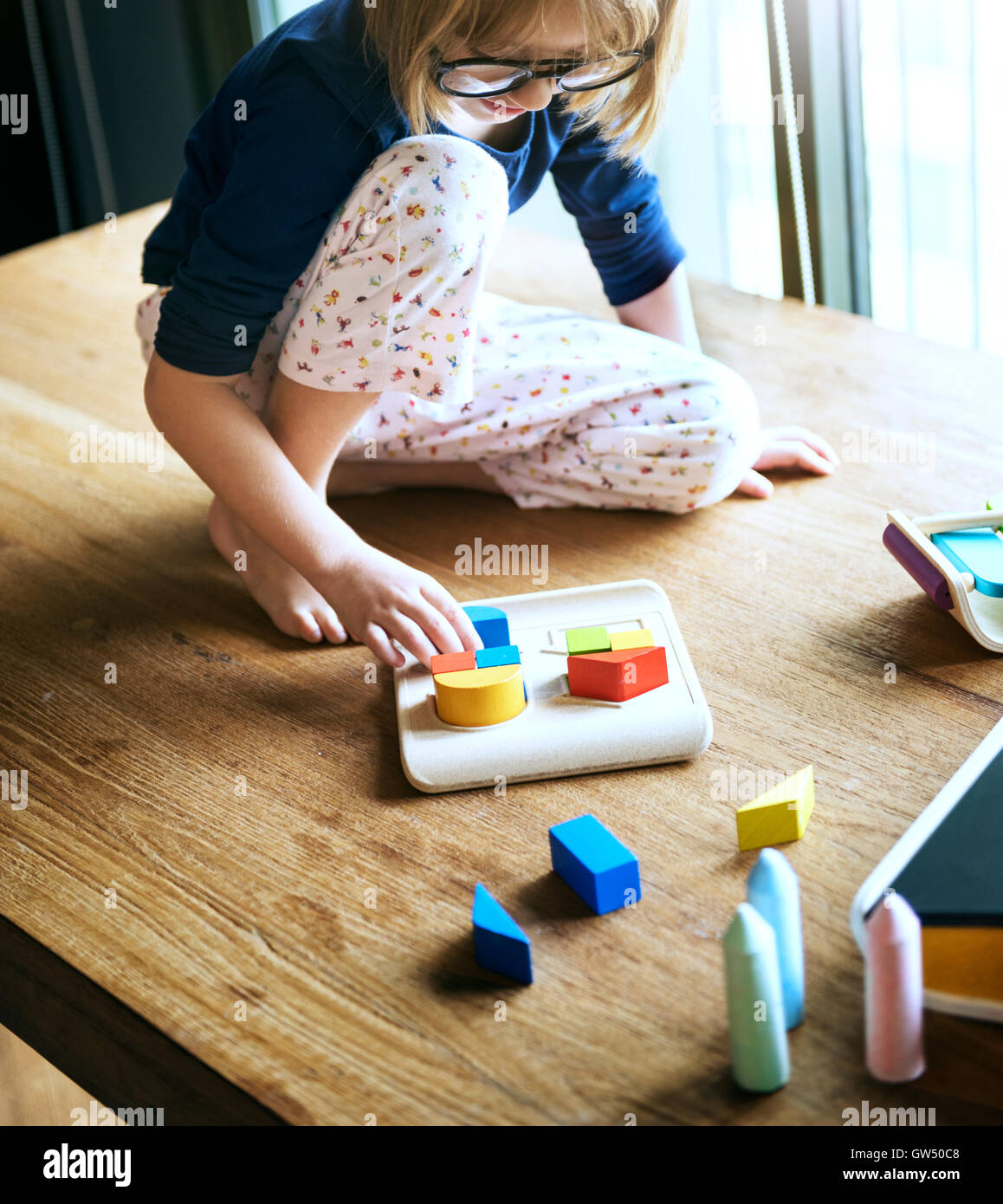 Little Girl Child Development Knowledge Education Concept Stock Photo ...