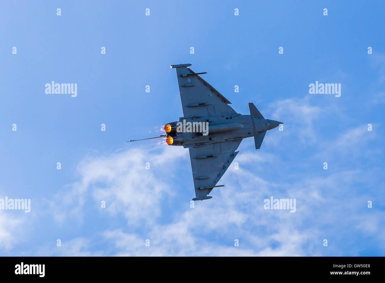 Flt Lt Mark Long seen displaying the Typhoon during his final British ...