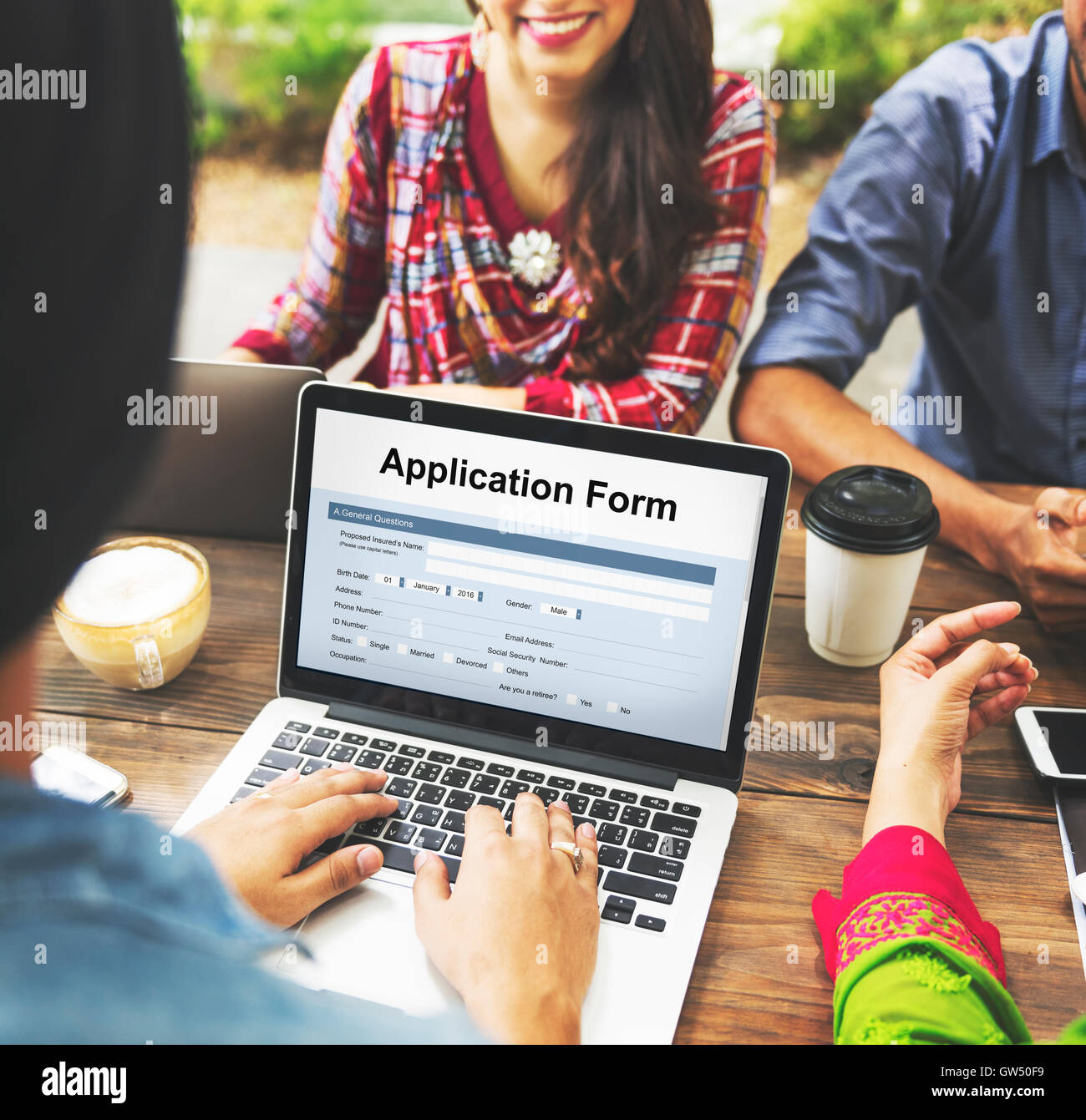 Application Form Document Filling Concept Stock Photo - Alamy
