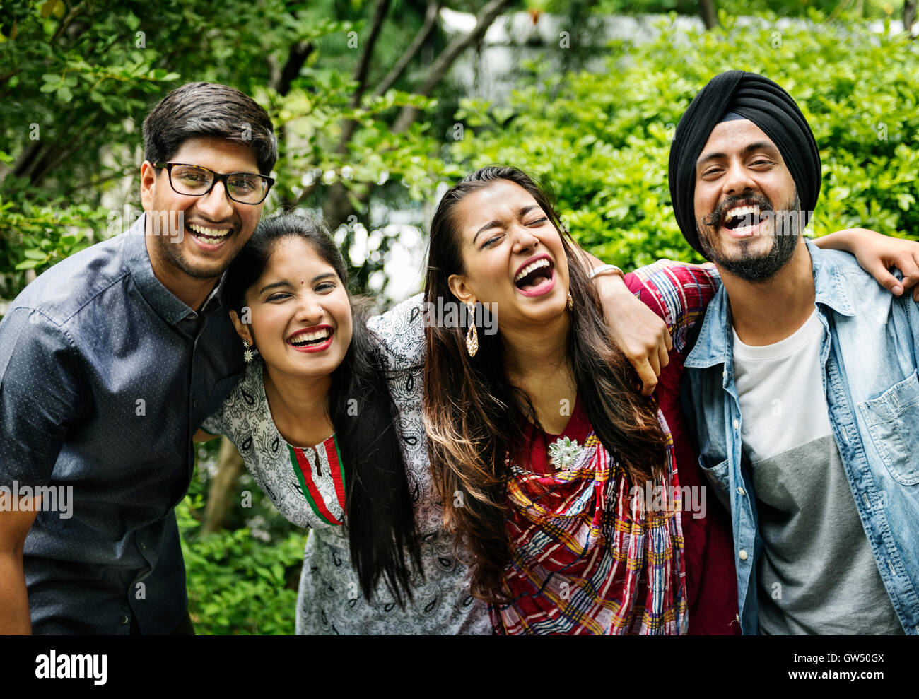 Indian Friends Hangout Outdoors Happy Concept Stock Photo - Alamy