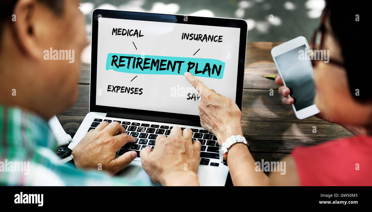 Retirement Plan Diagram Graphic Concept Stock Photo - Alamy