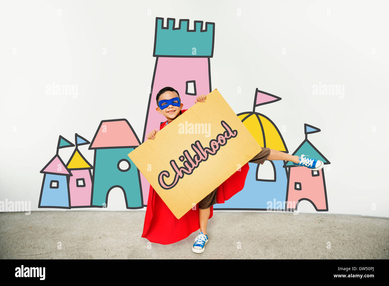 Childhood Children Palace Castle Graphic Concept Stock Photo - Alamy
